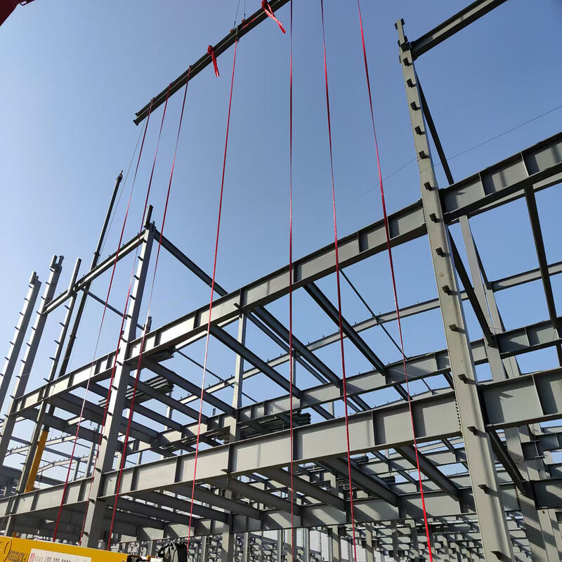 Water Proof Fire Resistance Steel Structure Workshop With Parapet Wall ...